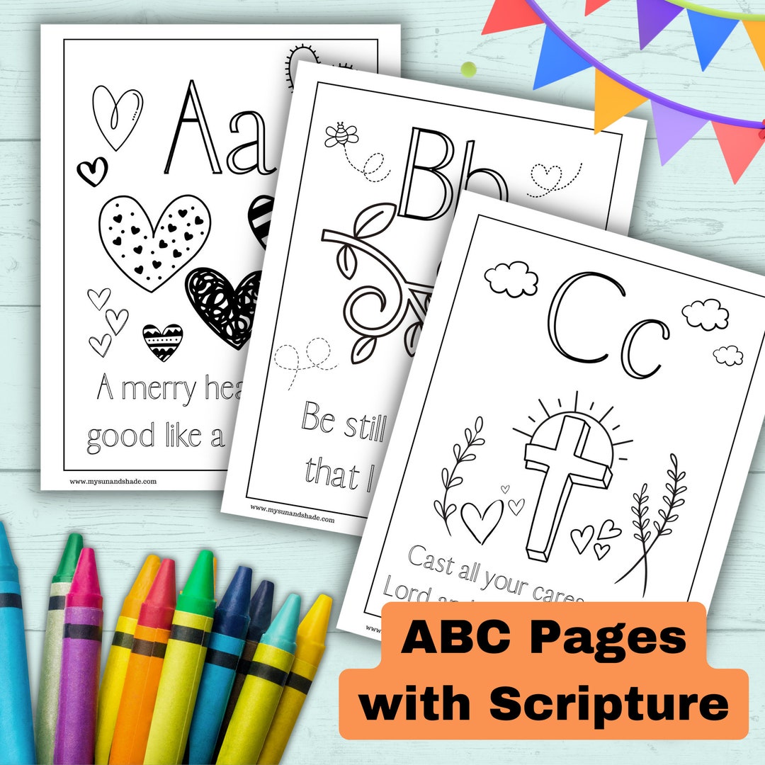 ALPHABET Bible Book, 26+ ABC Bible Bundle, Alphabet Verse Craft, Pre-k ...
