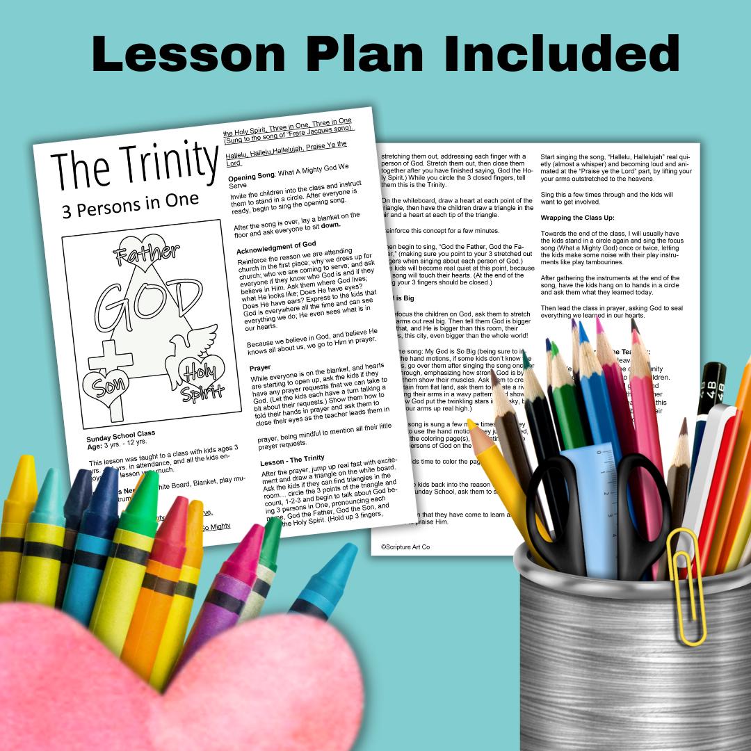 Holy Trinity Lesson Plan: Coloring Pages & Activities (PDF Download) - Etsy