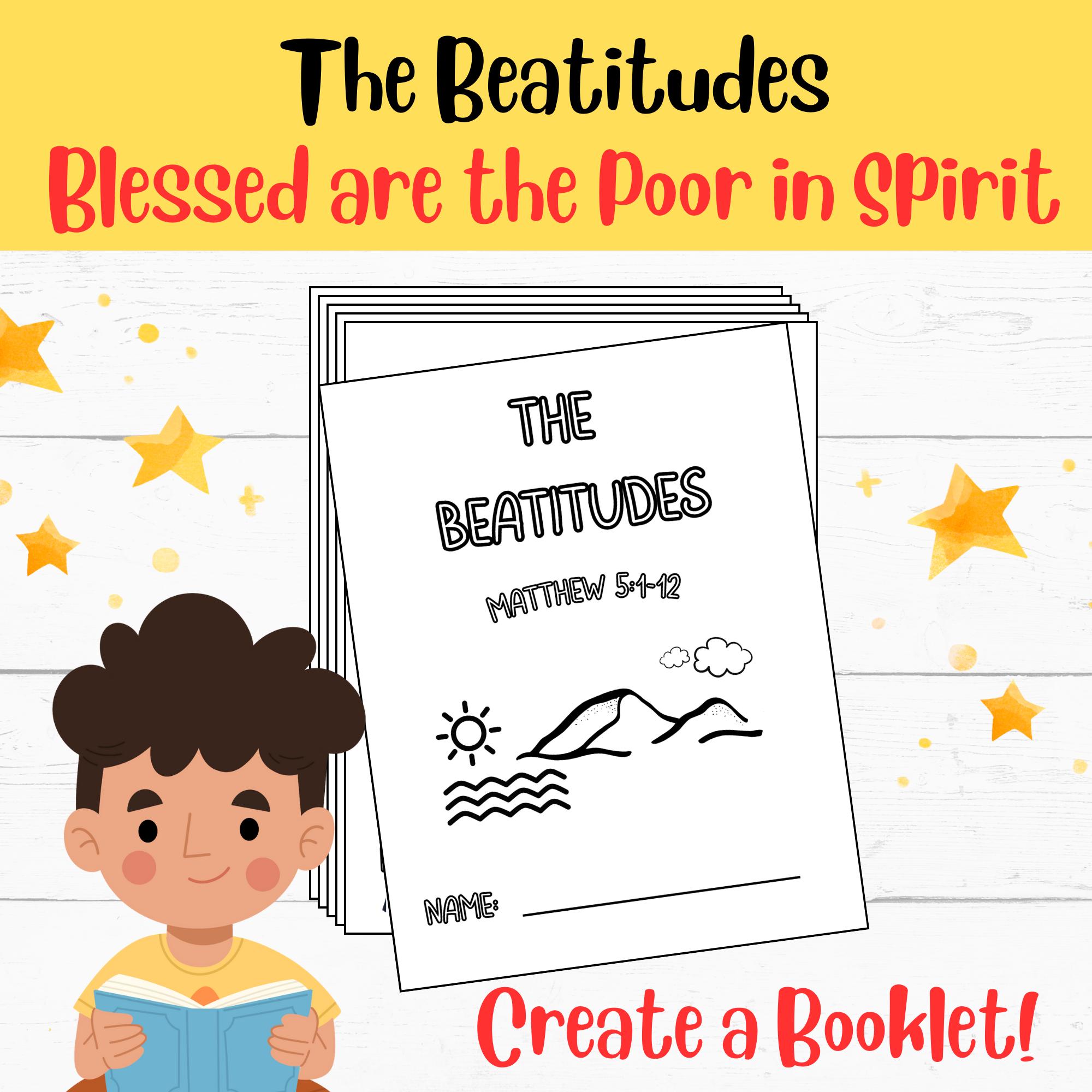 The BEATITUDES Coloring Pages, Sermon on the Mount Children, Bible ...