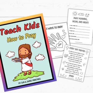 Teach Kids How to Pray, Easy Fun Worksheets on Prayer, Bible Lesson ...