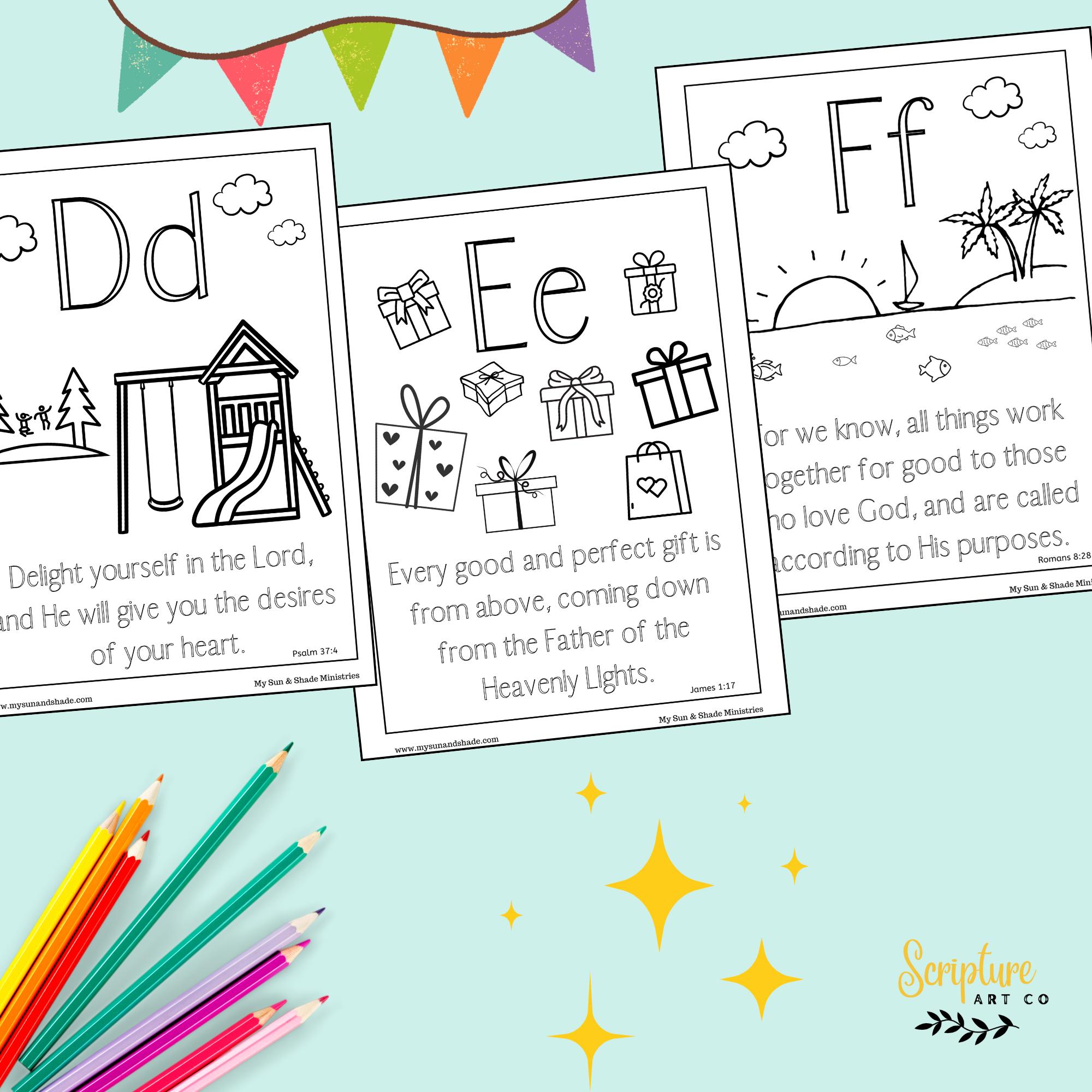 Prek-kindergarten ALPHABET PRINTABLES: Bible Verse Booklet (digital ...