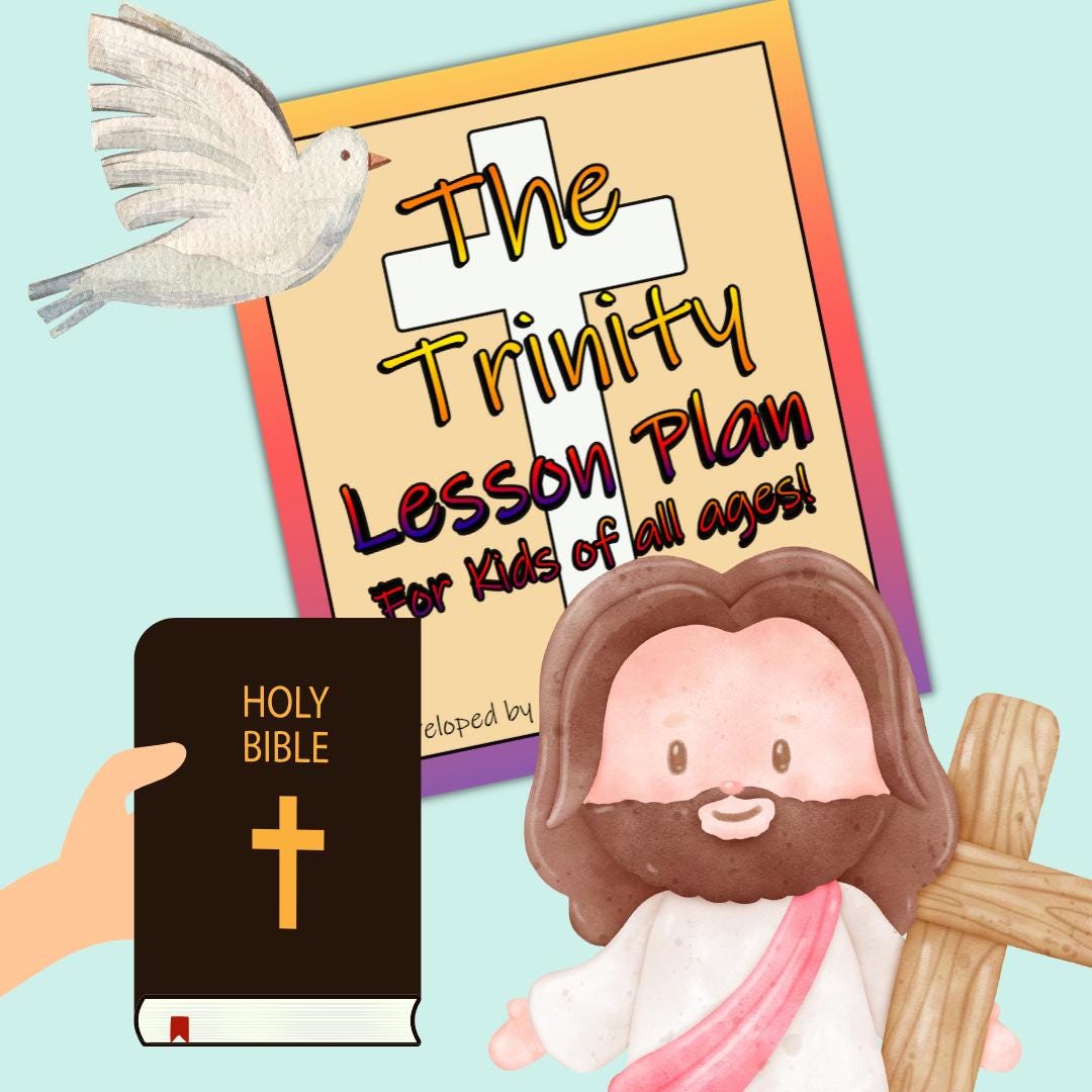 HOLY TRINITY Bible Activity, Pre-k Bible Packet, Sunday School Lesson ...