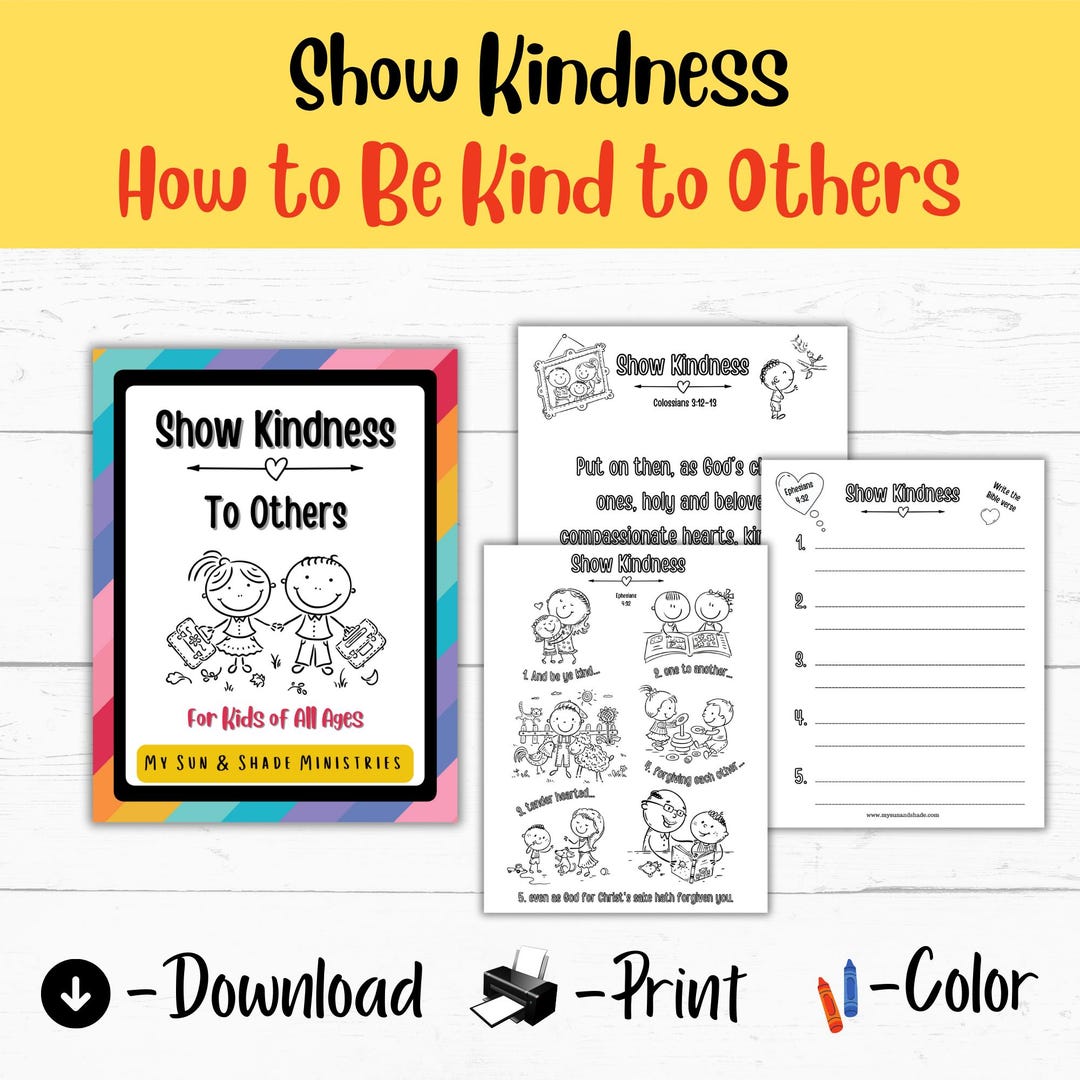 Be Ye Kind One to Another, Bible Verse Coloring Pages, Show Sympathy ...
