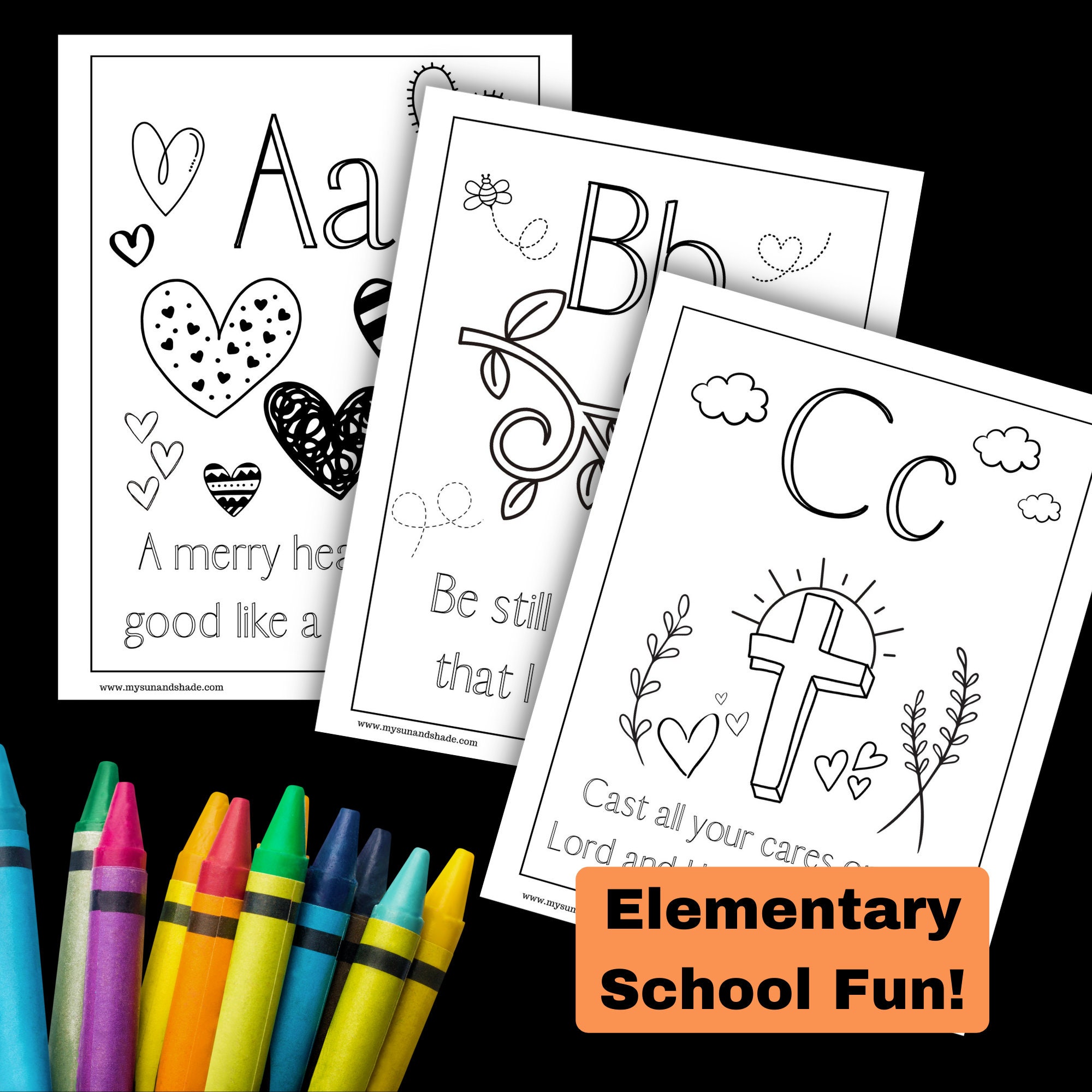 Bible ABC PDF Printables, Prek-kindergarten, ALPHABET Coloring Sheets ...