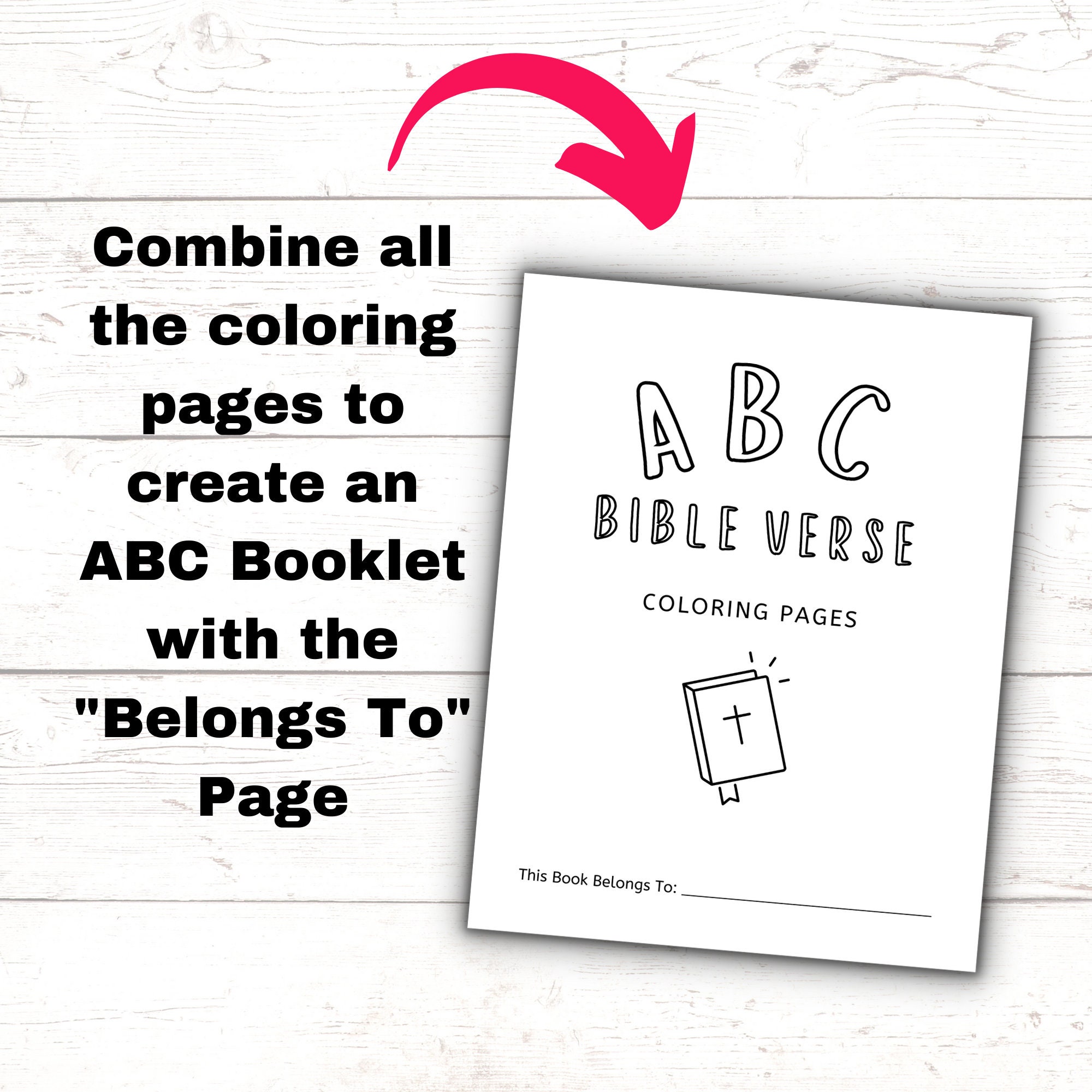 ALPHABET Bible Book, 26 ABC Bible Bundle, Alphabet Verse Craft, Pre-k ...