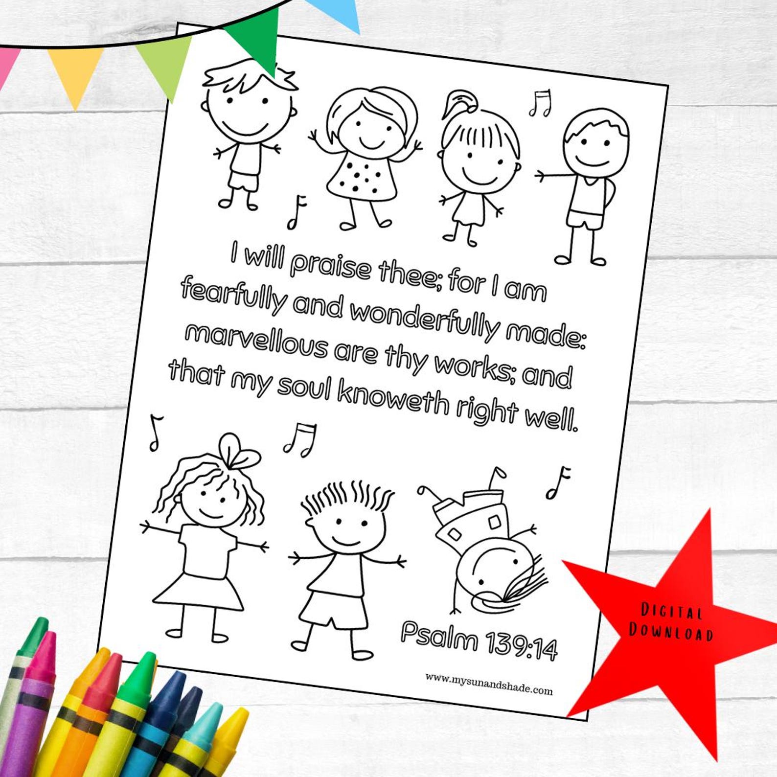 I Am A CHILD of GOD Coloring Pages: Bible Verse Affirmation Activity ...