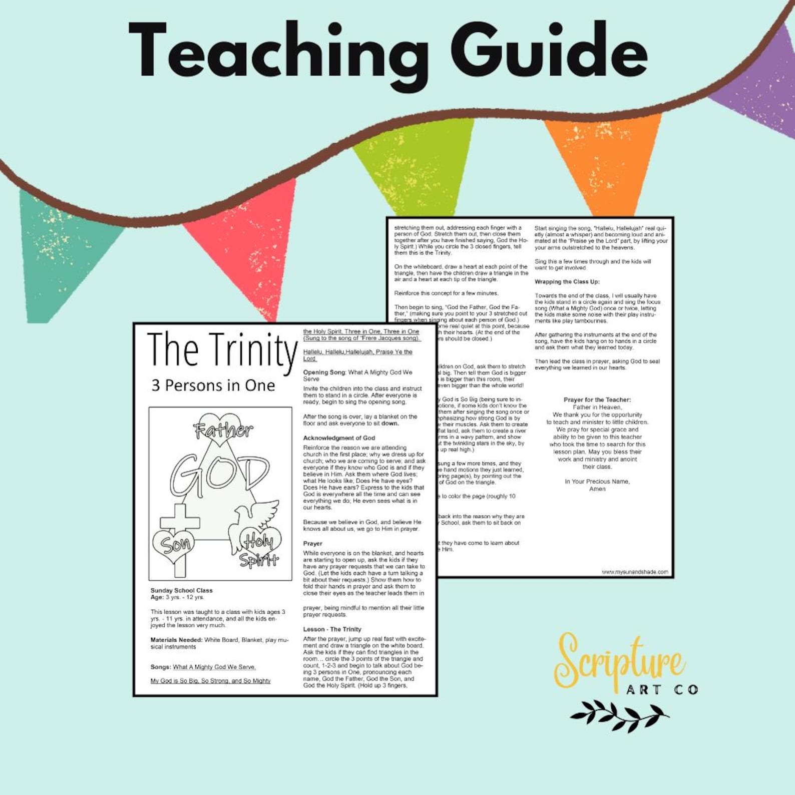 Holy Trinity Bible Lesson Plan: Kids Coloring Pages (PDF Download) - Etsy