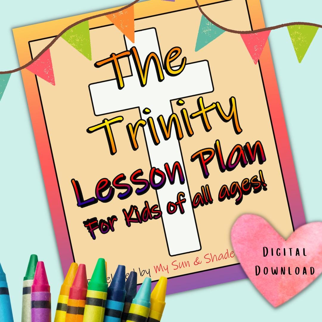 Holy Trinity Bible Lesson Plan: Kids Coloring Pages (PDF Download) - Etsy