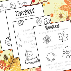 EASY Fall Craft, Happy Fall, Bible Verses Printables, October Coloring ...