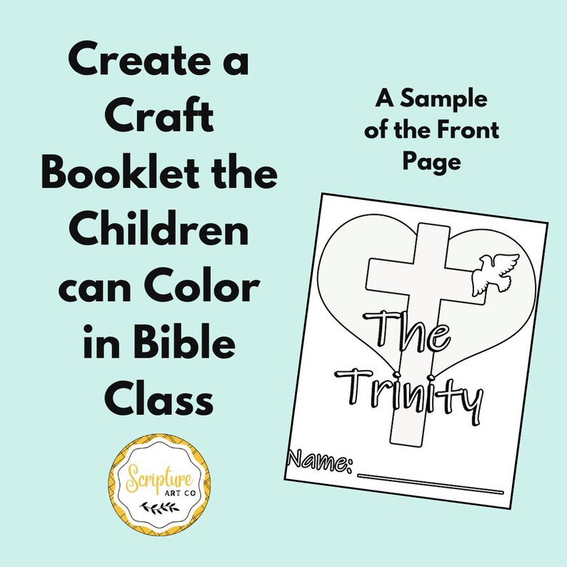 HOLY TRINITY Bible Activity, Pre-k Bible Packet, Sunday School Lesson ...