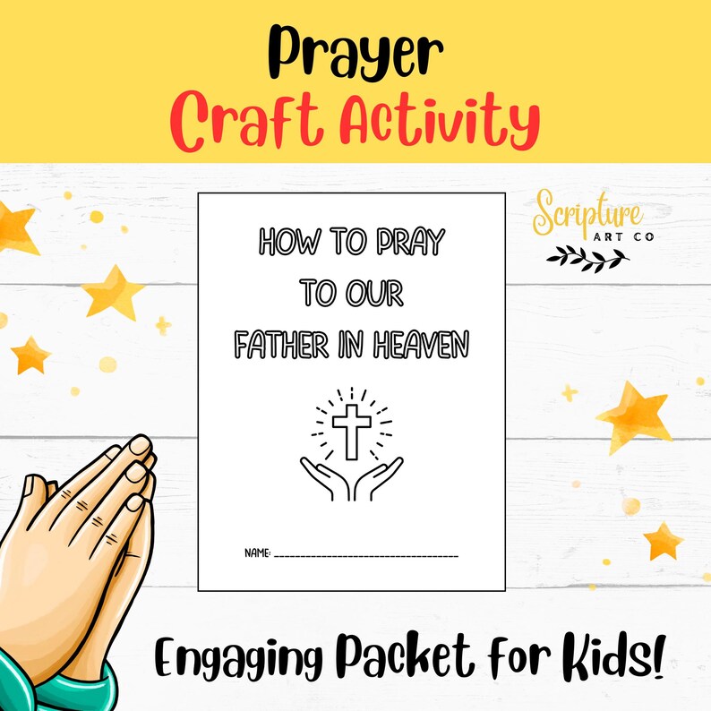 Pray Like Jesus, Kids Learn to Pray, Teach Kids How to Pray, Coloring ...