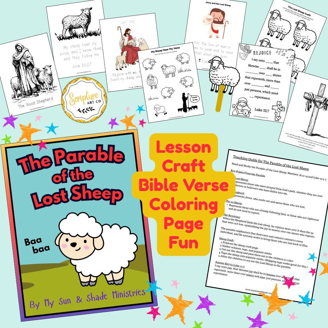 The Parable of the LOST SHEEP, Bible Lesson for Kids All Ages, Youth ...