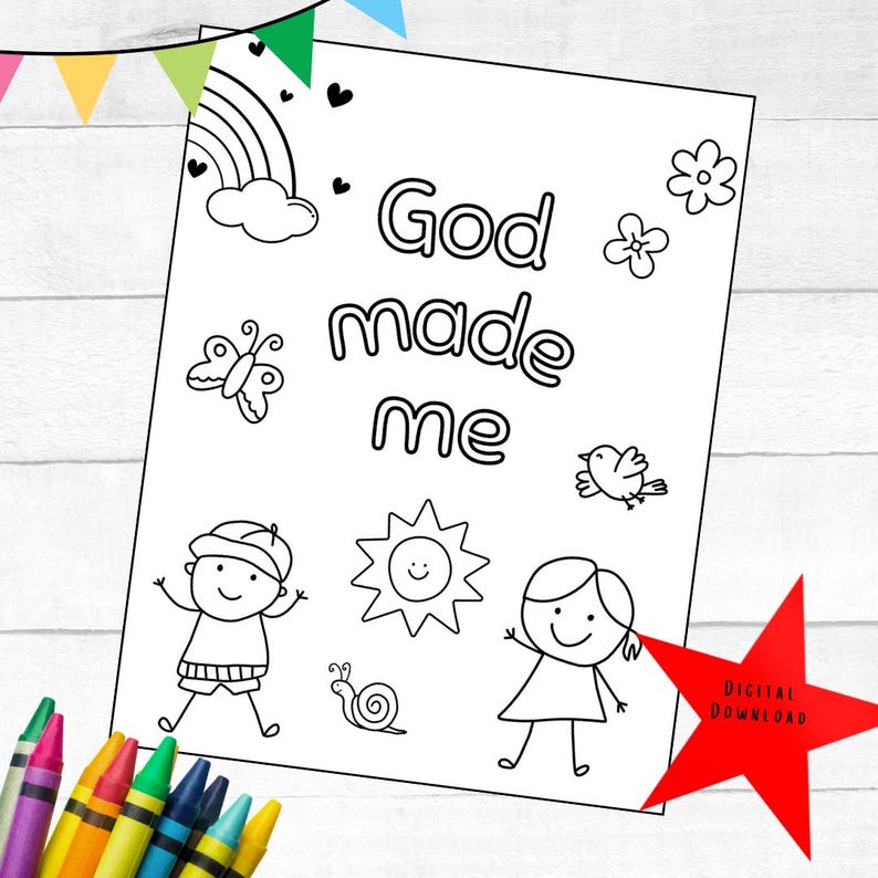 I Am A CHILD of GOD Coloring Pages: Bible Verse Affirmation Activity ...