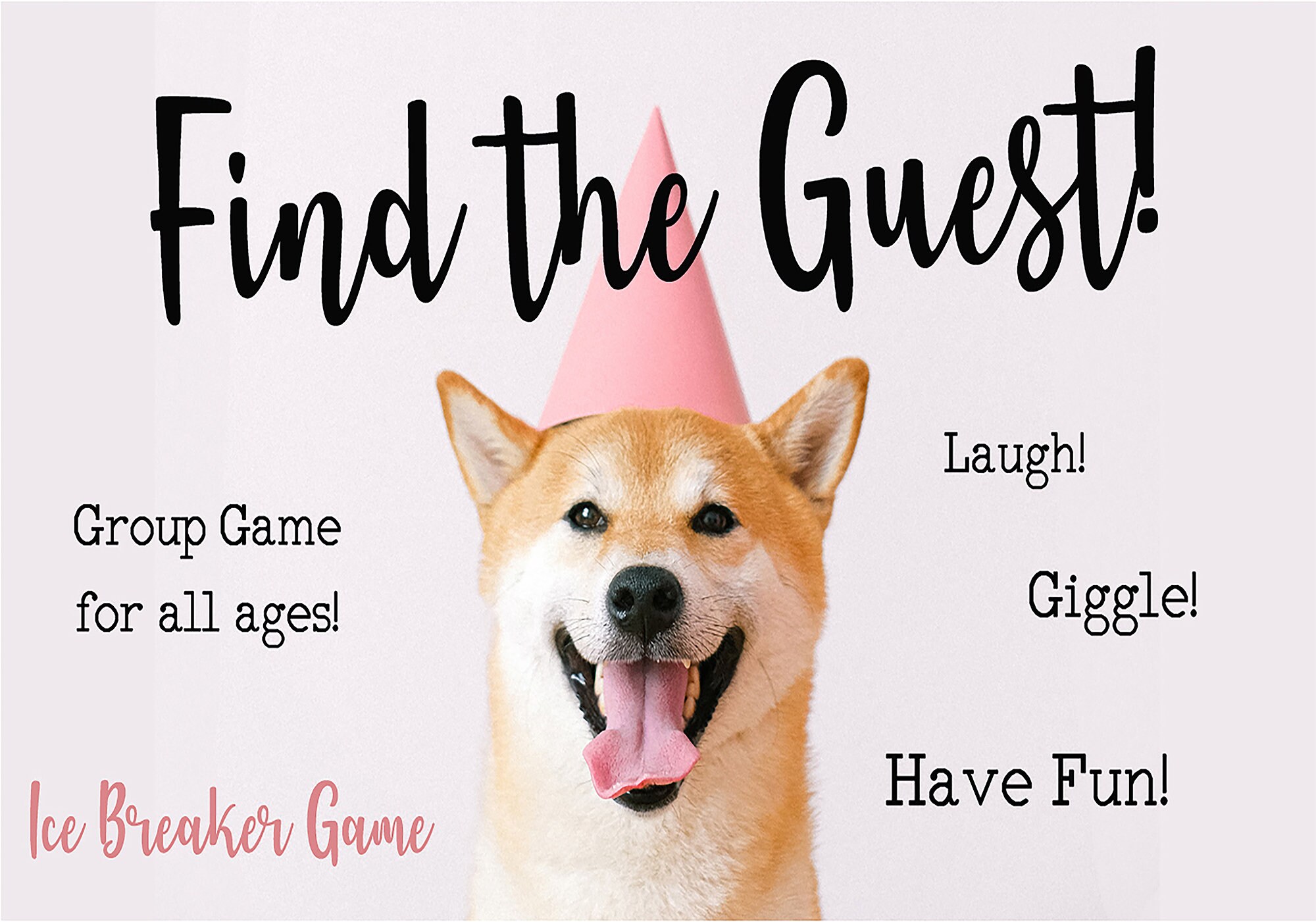 GROUP GAME Ice Breaker, Large Party Game, Birthday Game Download, All ...