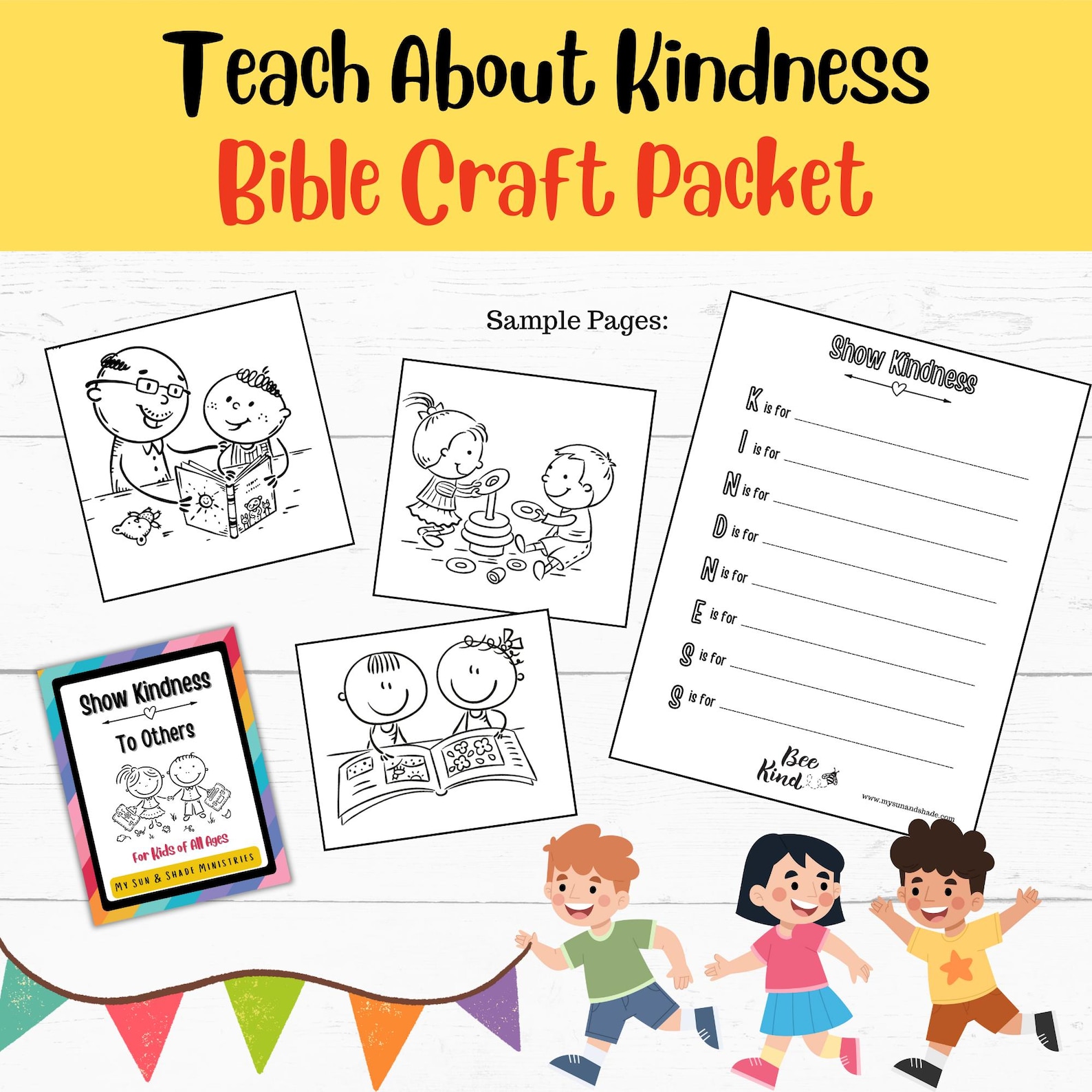 Kindness Coloring Pages: Bible Verse Craft (digital Download) - Etsy