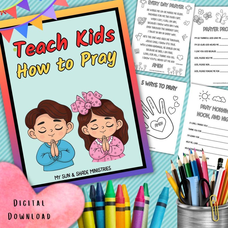 Pray Like Jesus, Kids Learn to Pray, Teach Kids How to Pray, Coloring ...