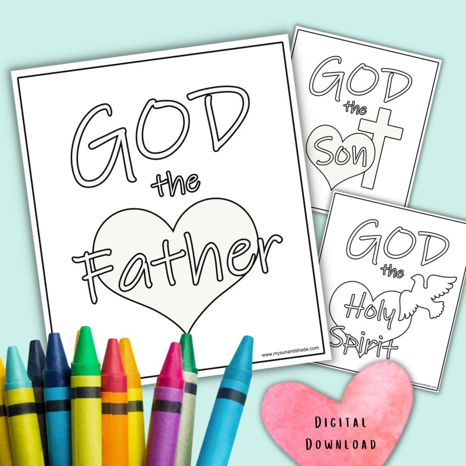 HOLY TRINITY Bible Activity, Pre-k Bible Packet, Sunday School Lesson ...