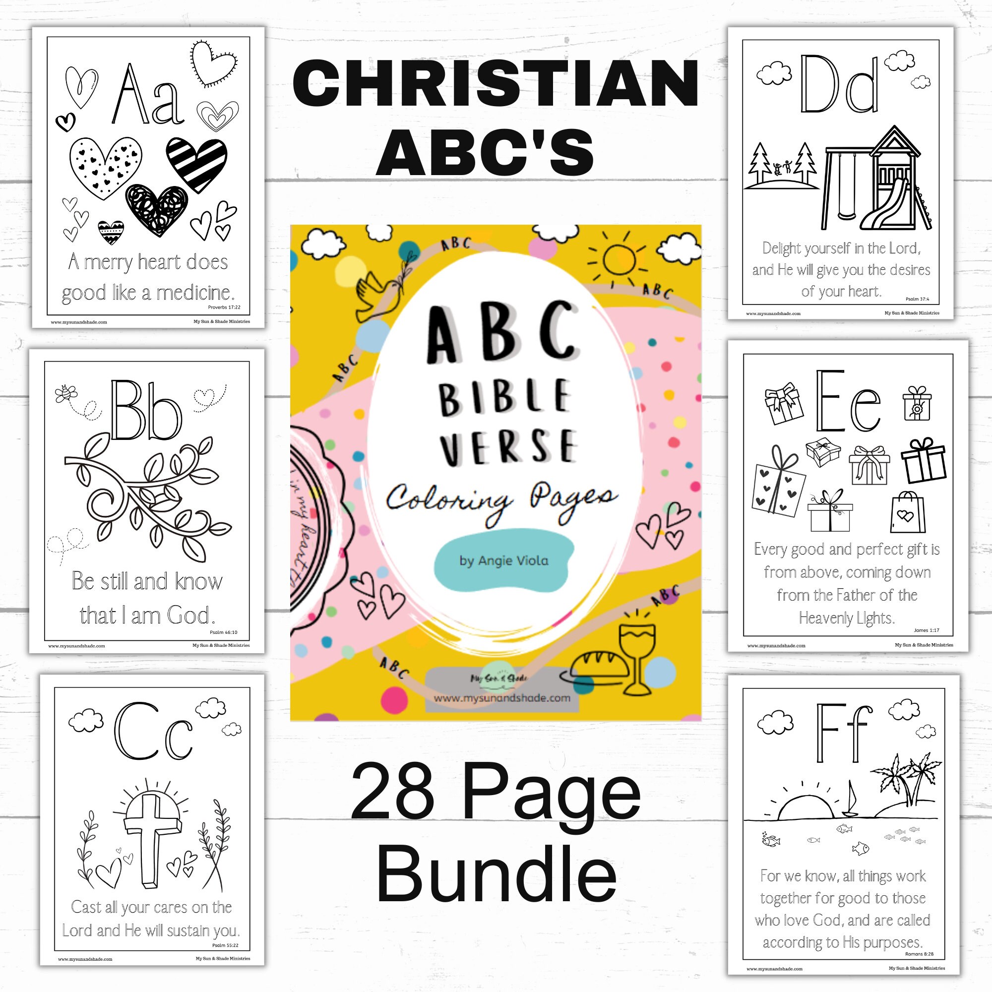 ALPHABET Coloring Sheets, ABC Bible Pages, Alphabet Bible Verse Craft ...