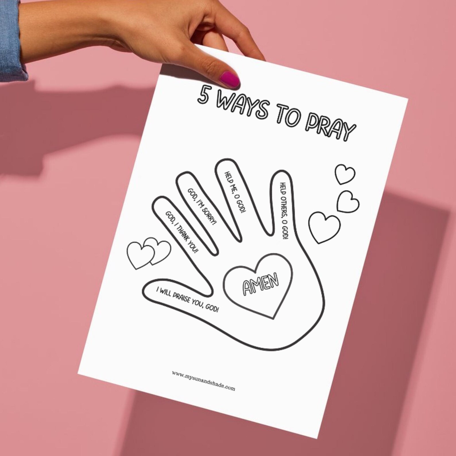 Pray Like Jesus, Kids Learn to Pray, Teach Kids How to Pray, Coloring ...