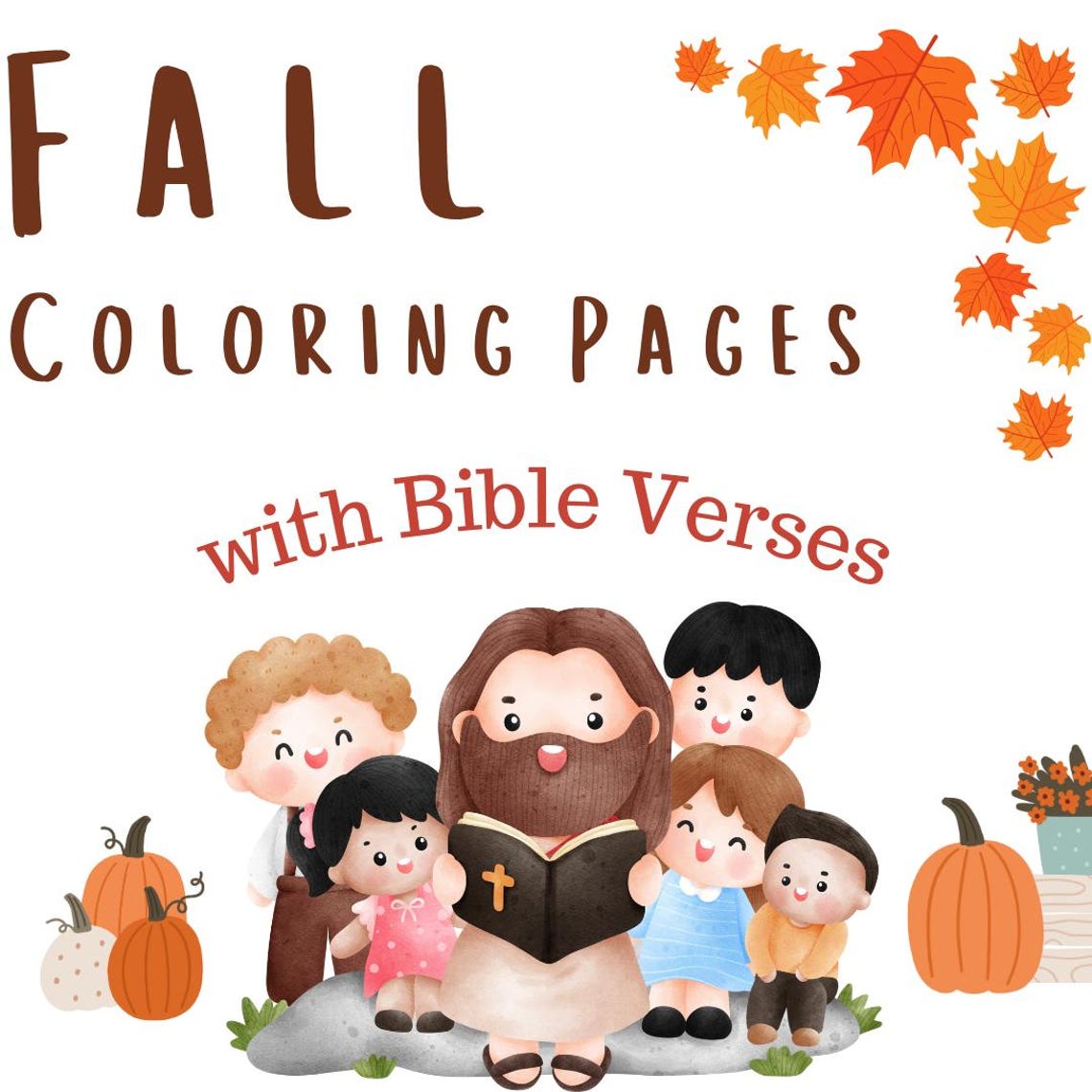 EASY Fall Craft, Happy Fall, Bible Verses Printables, October Coloring ...