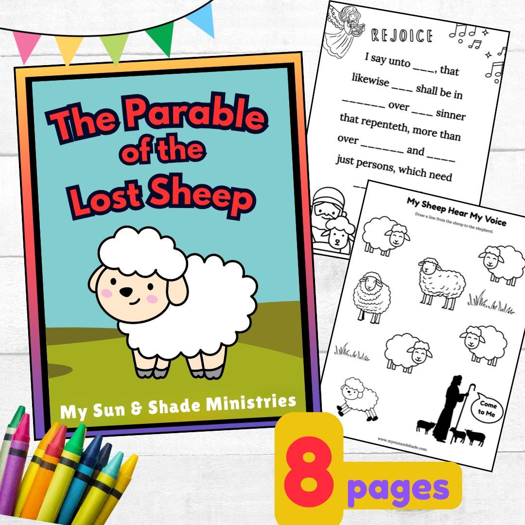 Lost Sheep Parable: Bible Craft Activity Packet (instant Download) - Etsy