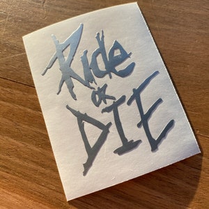 Ride or Die Set of 2 Stiker Decals - Etsy