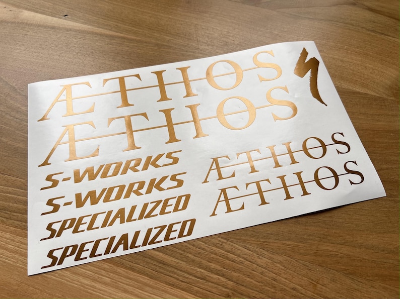 Custom Aethos Specialized S-works Decals Stikers. Check the Size in the ...