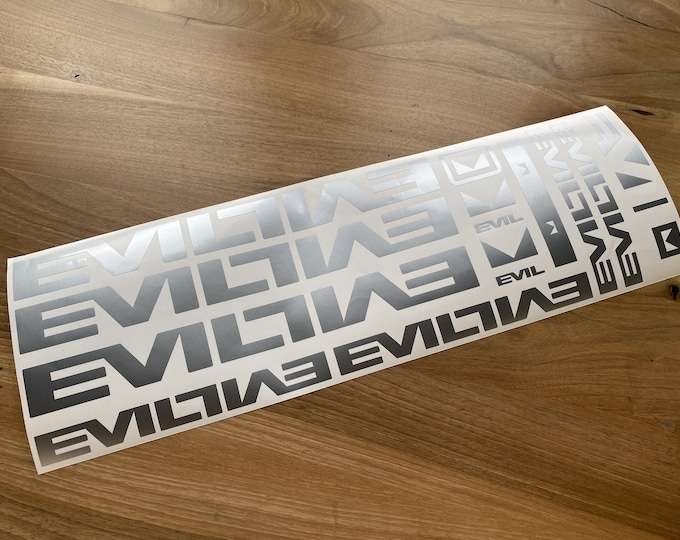 Custom Evil Bikes Frame Decals Stickers. Made From High Quality Vinyl ...