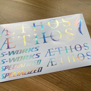 Custom Aethos Specialized S-works Decals Stikers. Check the Size in the ...
