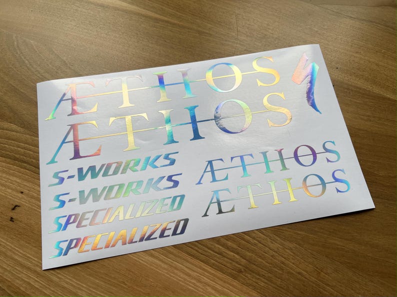 Custom Aethos Specialized S-works Decals Stikers. Check the Size in the ...