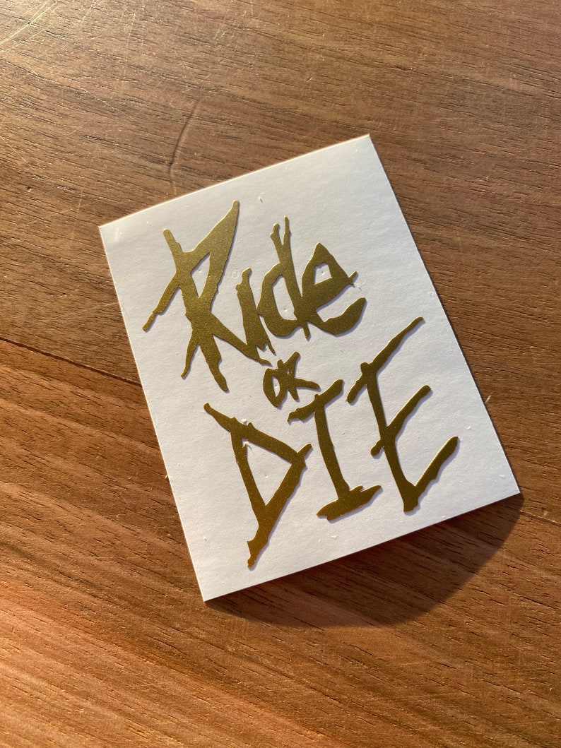 Ride or Die Set of 2 Stiker Decals - Etsy