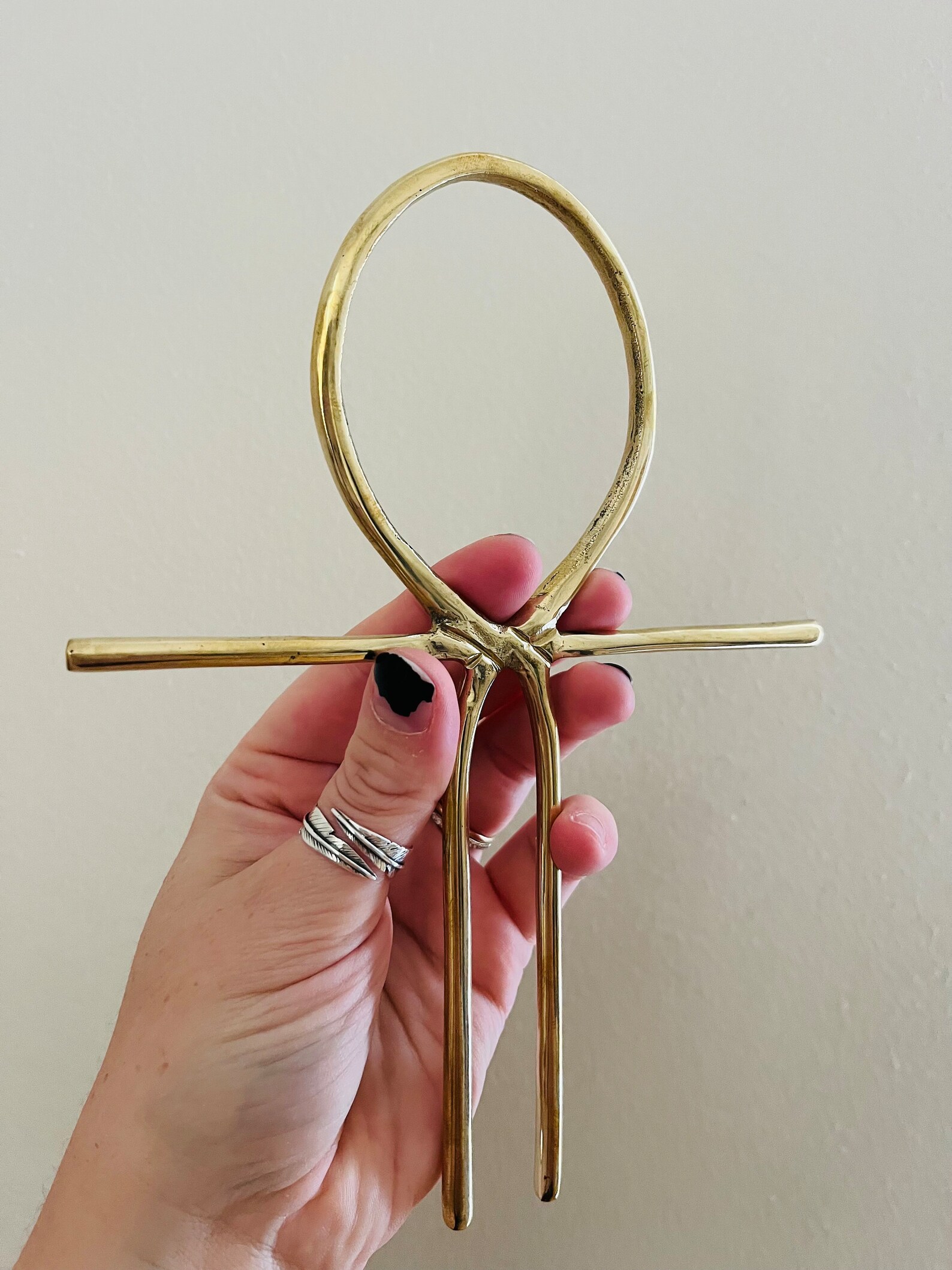 Atlantean Ankh Cross *egyptian/ Goddess/ God/ Brass/ Copper/ Healing ...