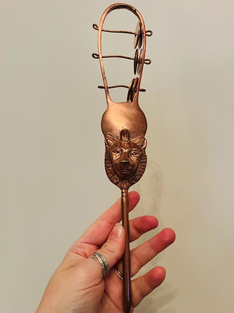 Sekhmet Sistrum *rattle/ Egypt/ Healing/ Sound/ Music/ Brass/ Chakra ...