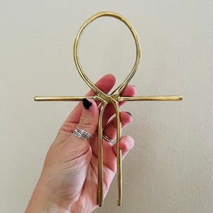 Atlantean Ankh Cross *egyptian/ Goddess/ God/ Brass/ Copper/ Healing ...