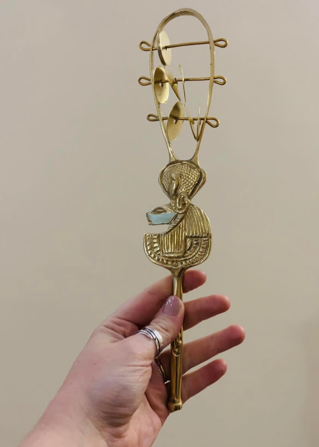 Sekhmet Sistrum *rattle/ Egypt/ Healing/ Sound/ Music/ Brass/ Chakra ...
