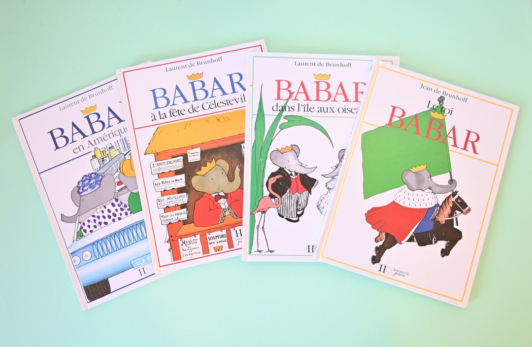 Set of 4 Books Babar, French, 90s - Etsy