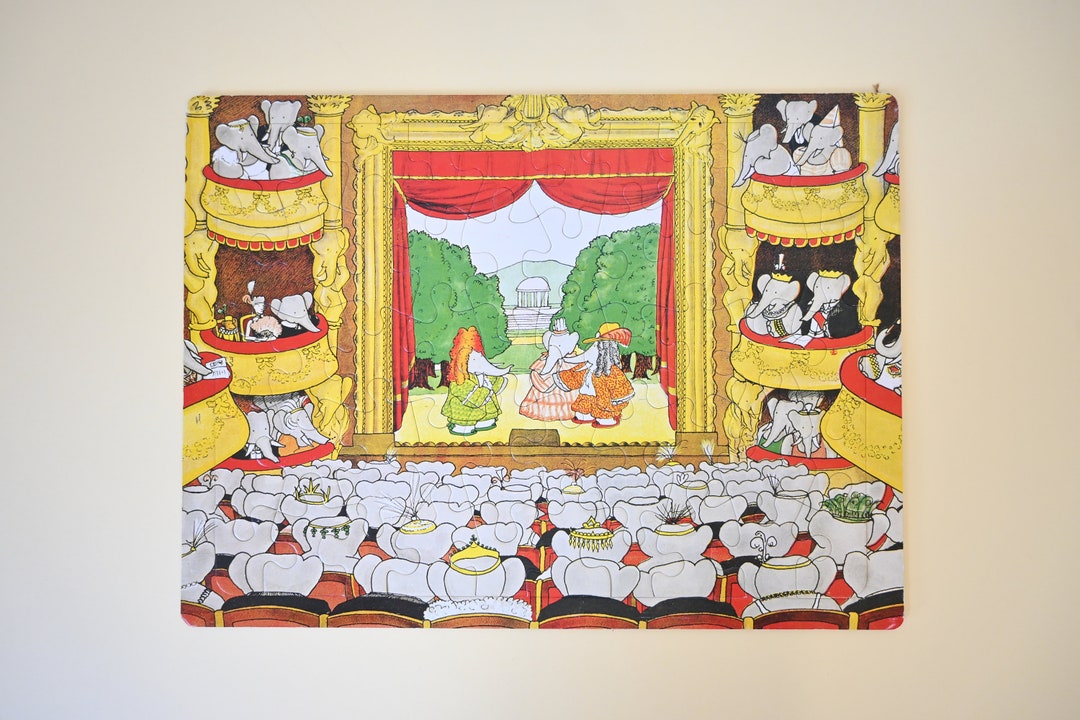 Puzzle Babar at the Theater, at the Opera Vintage 50 Pieces. - Etsy