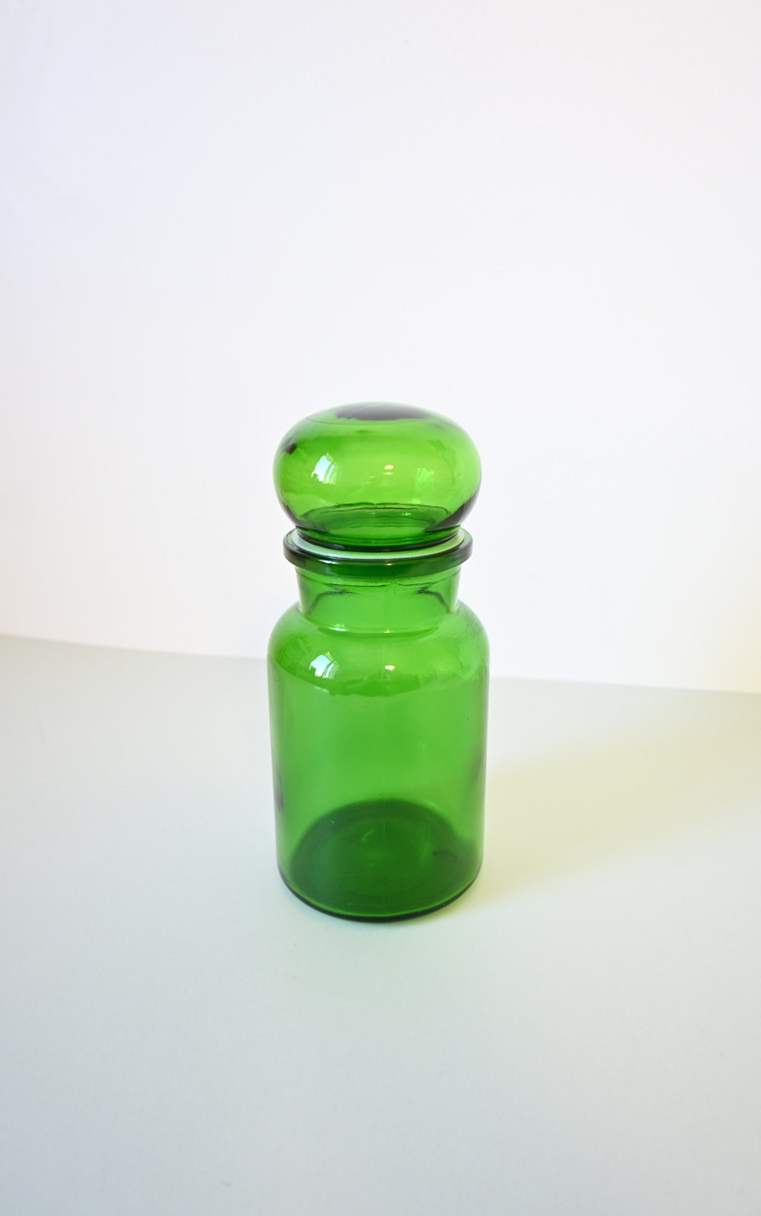 Large Vintage Jar, Green, Hermetic, Transparent, Glass - Etsy