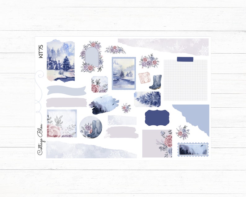Winter Digital Journaling Stickers, January Journal Deco, Transparent ...