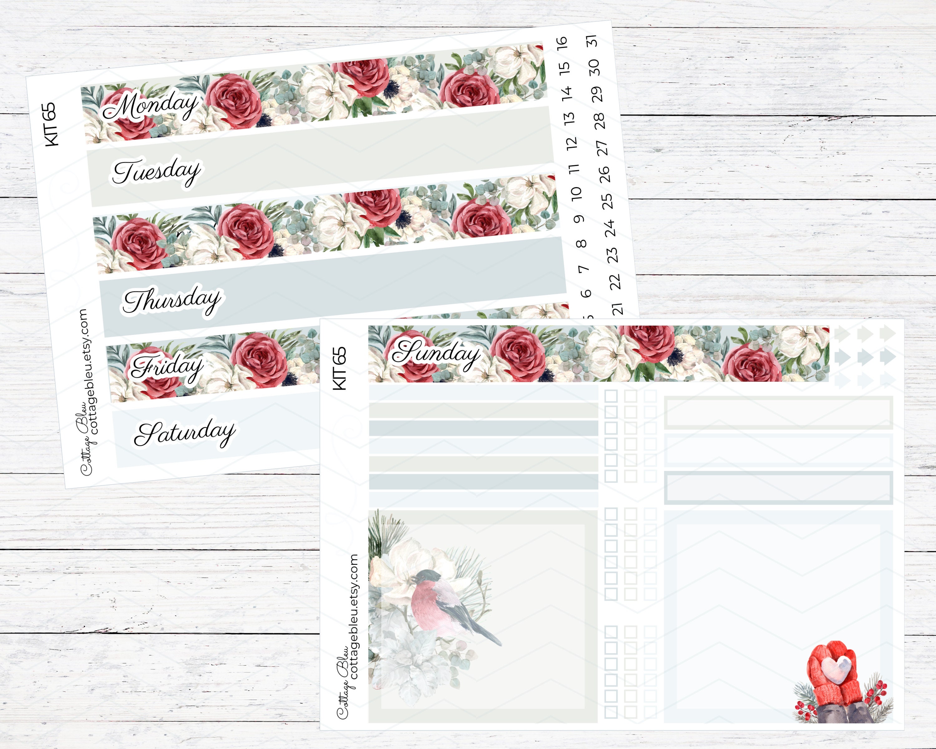 DAILY Winter Joy / Printable Planner Stickers / Christmas / - Etsy
