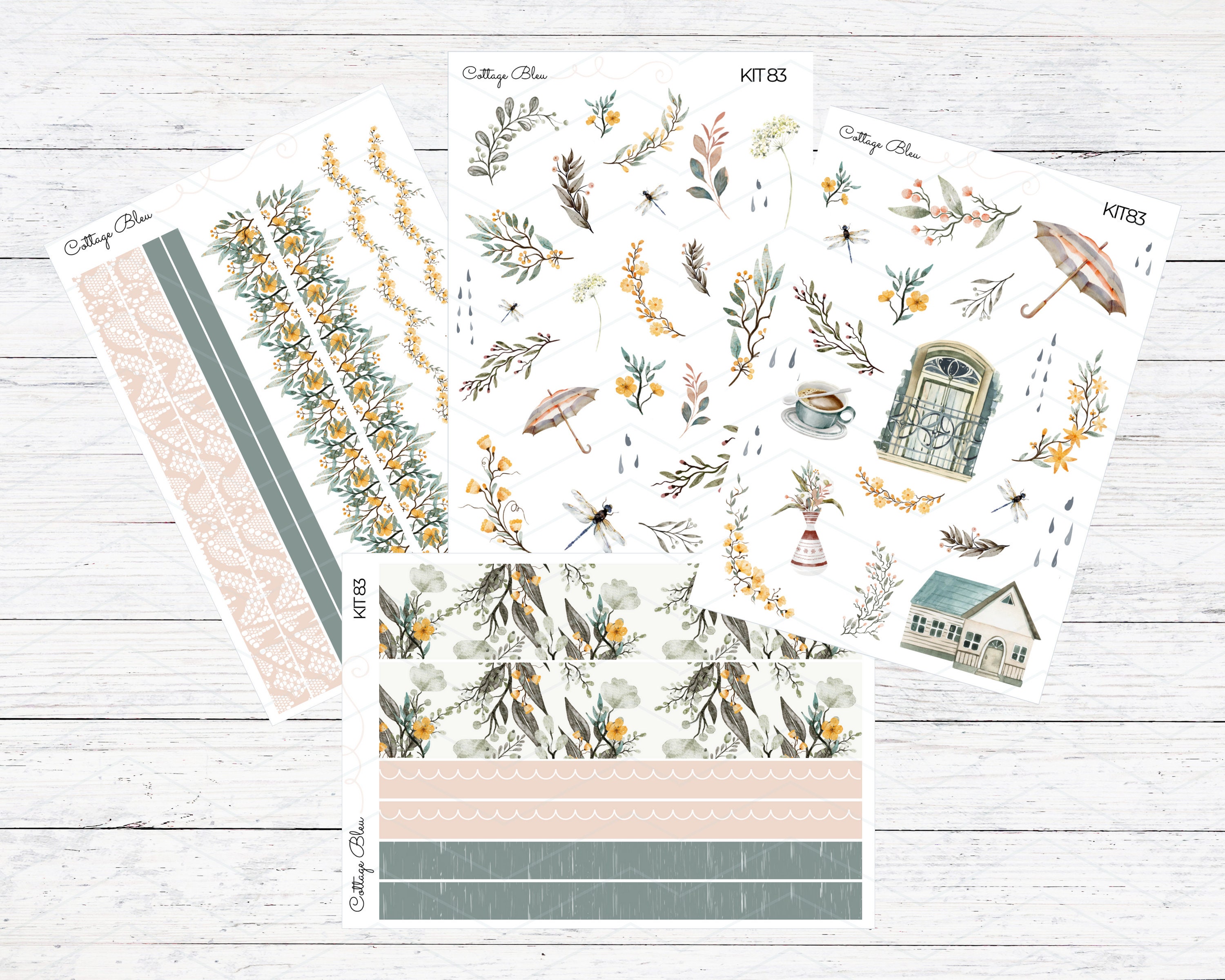 DIGITAL WEEKLY Rainy Days / Digital Planner Stickers / Lilac - Etsy