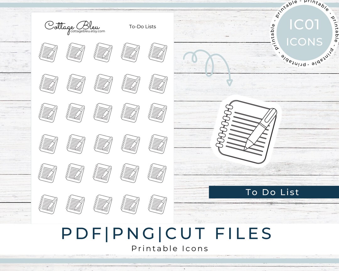 TO DO LIST Sticker Icon/ Decorative and Functional / Minimalist Small ...