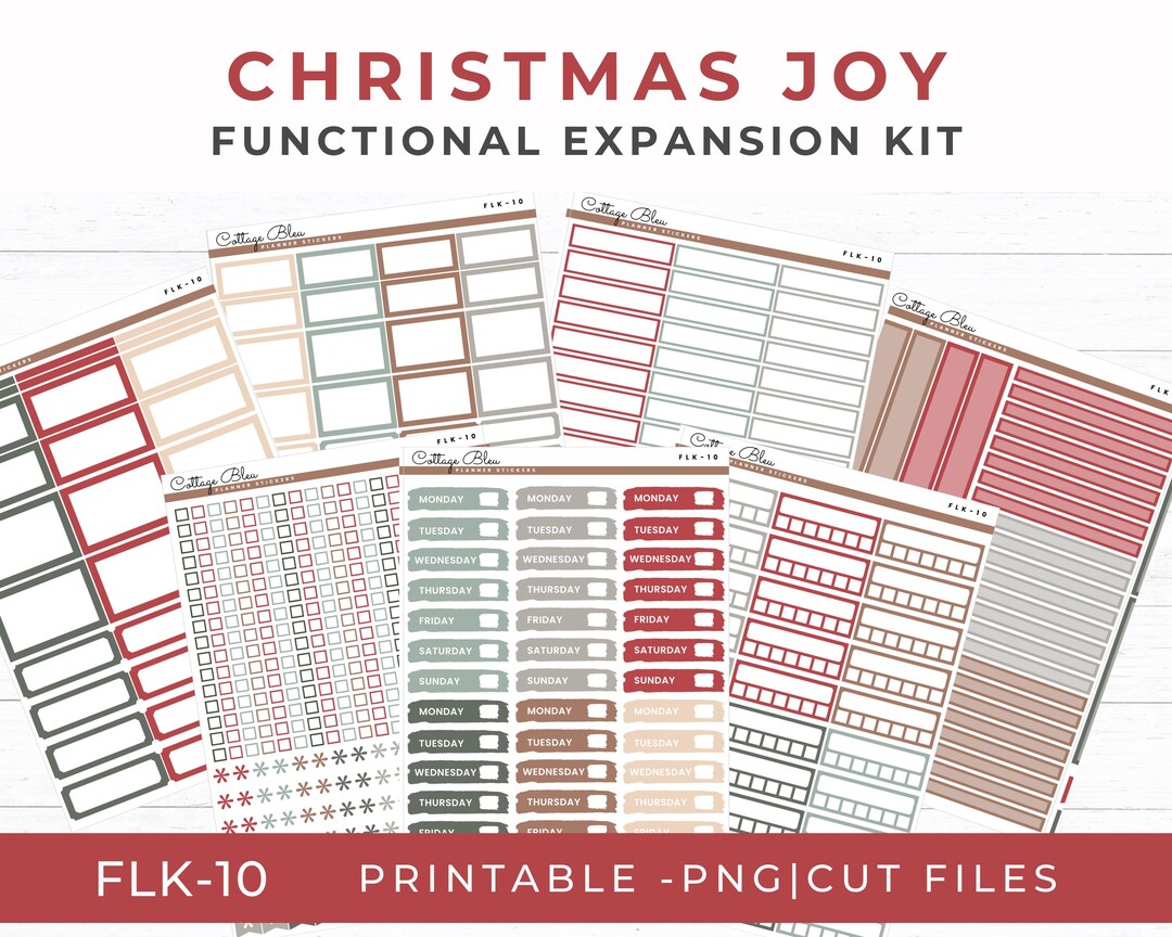 Functional Stickers, Weekly Printable, Monthly Planner, Daily Boxes ...