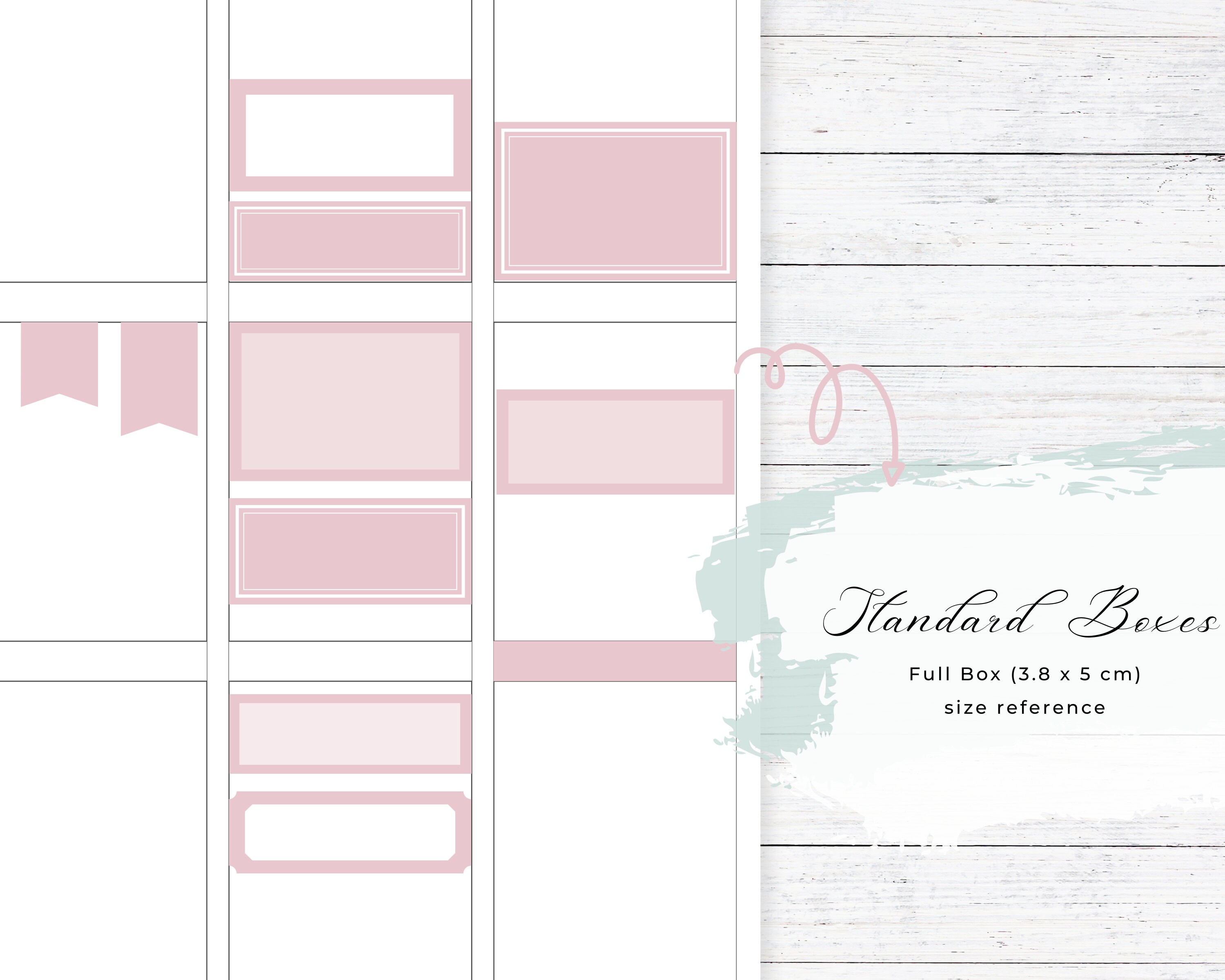 Essential Pink, Aqua Green and Yellow Printable Stickers for Decorative ...