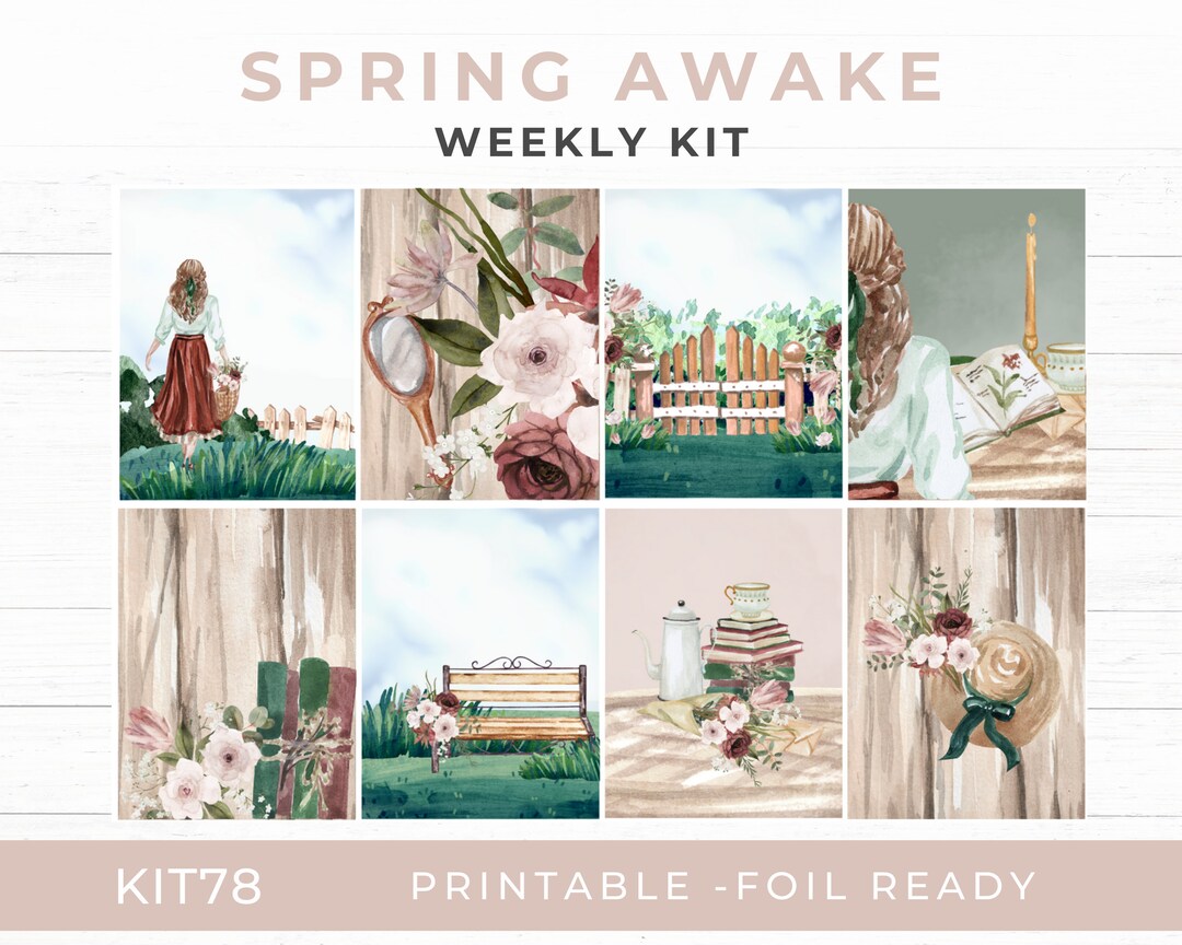 WEEKLY Spring Awake / Printable Planner Stickers /summer/ Butterflies ...