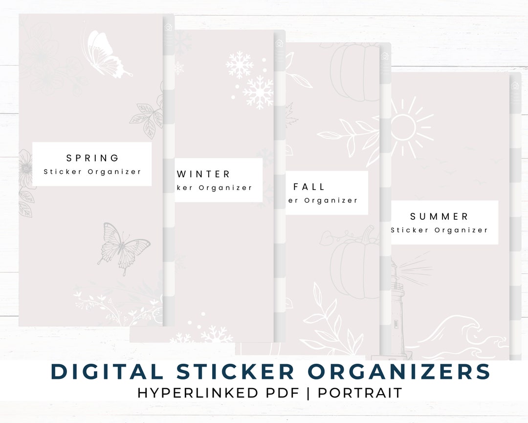 Digital Sticker Organizers Splitscreen Hyperlinked Seasonal Planning ...