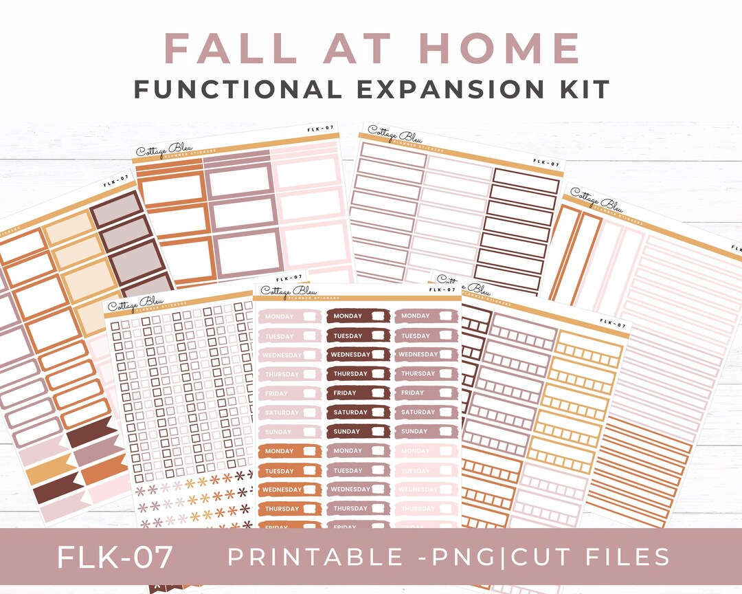 Functional Stickers, Weekly Printable, Monthly Planner, Daily Boxes ...