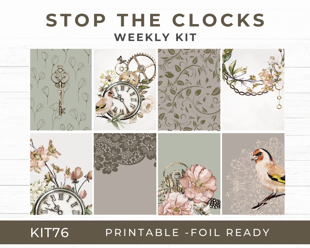 Printable Sticker Kit, Weekly Planners, Vintage, Anytime Sticker Kit ...