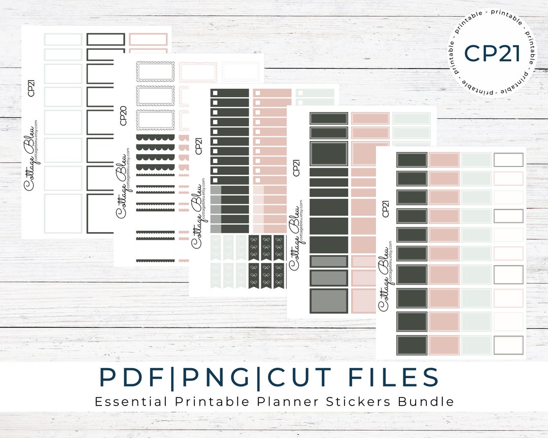 CP21 Essential Printable Stickers for Decorative and - Etsy