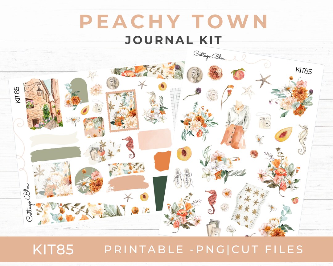 Summer Journaling Printable Sticker Kit, Vacation Stickers, Travel ...